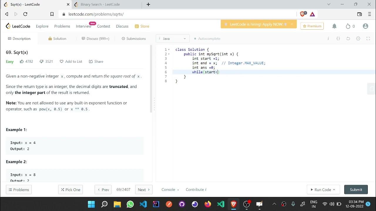 Sqrt x Leetcode Square Root Of A Number GFG Java YouTube sqrt-x-leetcode-square-root-of-a-number-gfg-java-youtube