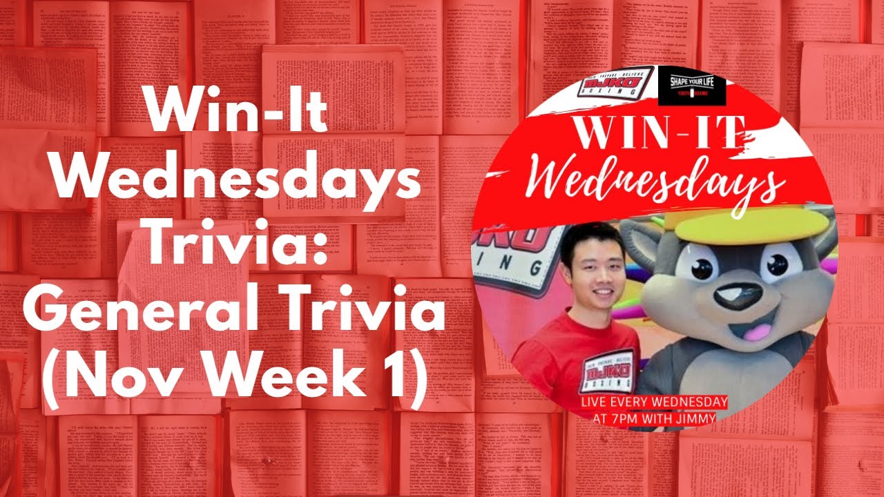 Win-It Wednesdays Trivia: General Trivia [Nov Week 1] - YouTube