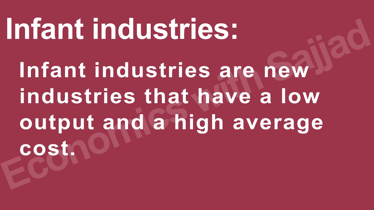 Infant Industries | Module: 3 Revising the key Terms for paper 1 (9708 ...