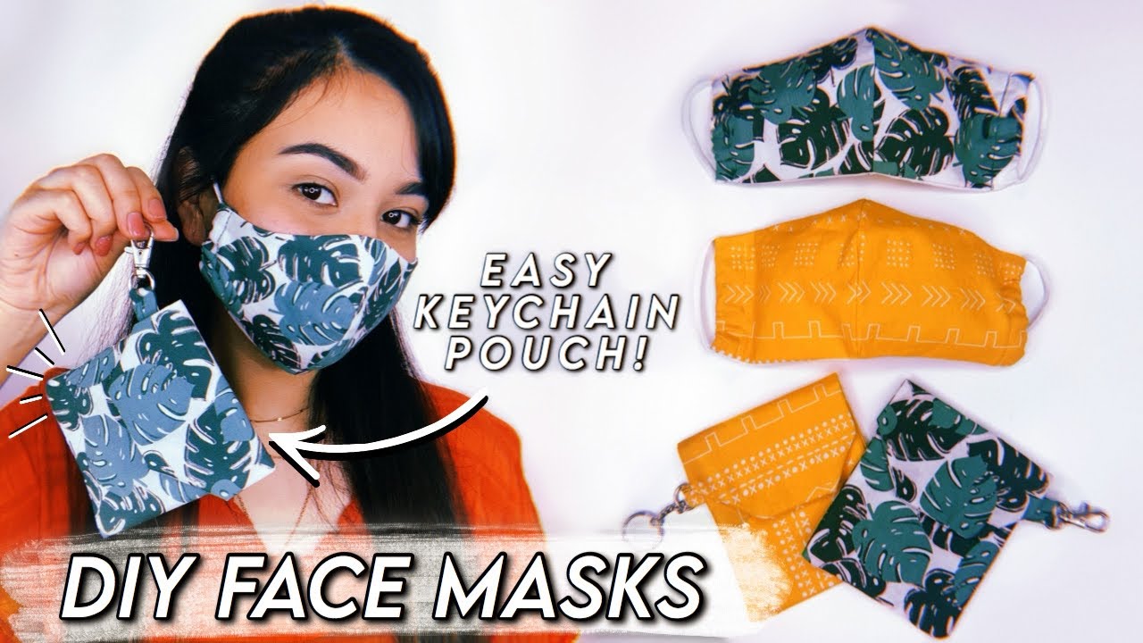 BACK TO SCHOOL DIY FACE MASK + KEYCHAIN POUCH! | (Easy and Cheap ...