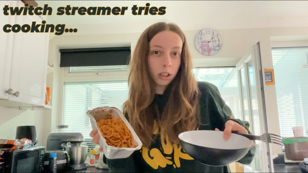 TWITCH STREAMER TRIES COOKING?! (nearly overcooked meal....) - YouTube