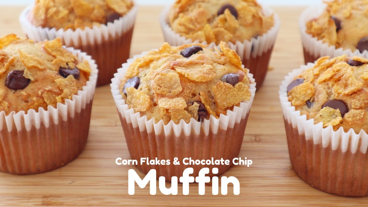 Corn Flakes & Chocolate Chip Muffin Recipe - YouTube