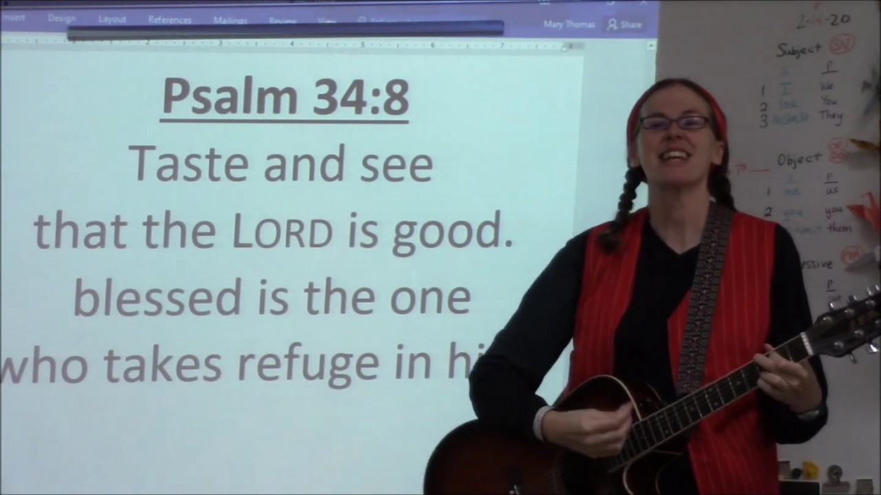Psalm 34:8 - NIV song - YouTube