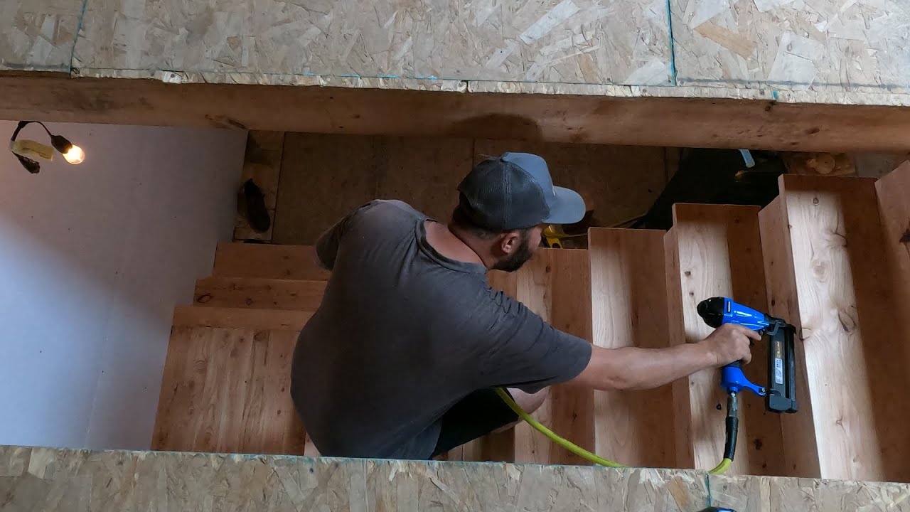 Building Custom Stairs Out Of Rough Cut Lumber | Building An Off Grid ...