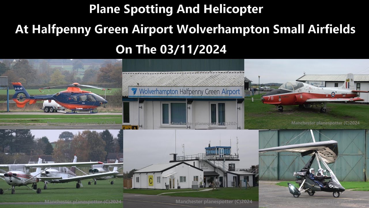 Plane Spotting And Helicopter At Halfpenny Green Airport Wolverhampton Small Airfields On 03/11 ...