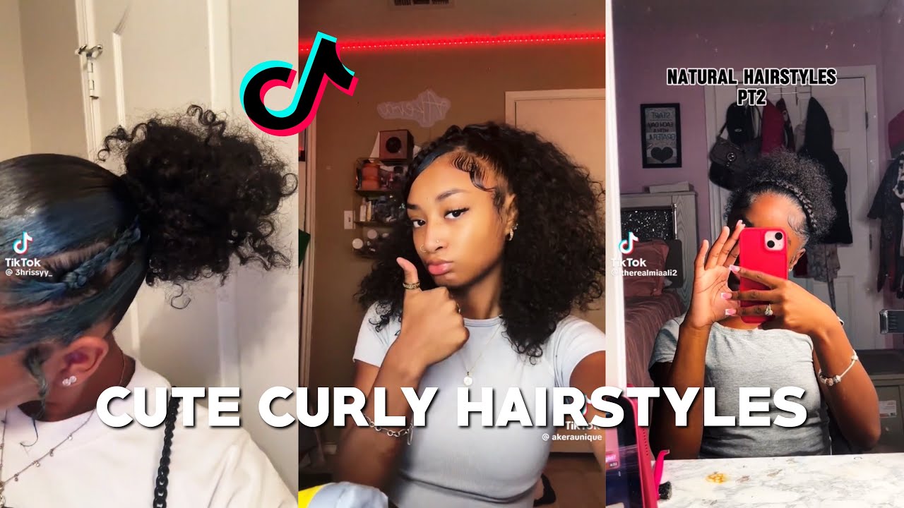 CUTE CURLY HAIRSTYLES TIKTOK COMPILATION - YouTube