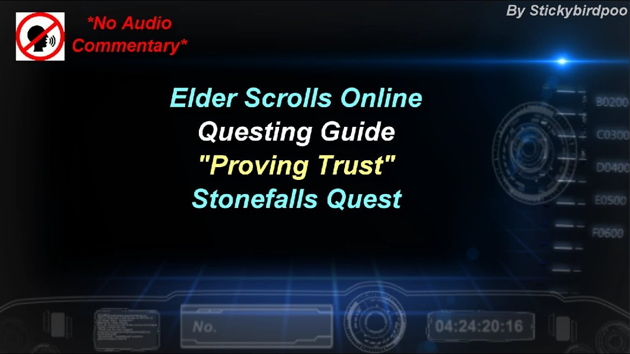 Proving Trust - Stonefalls Quest - Elder Scrolls Online - YouTube
