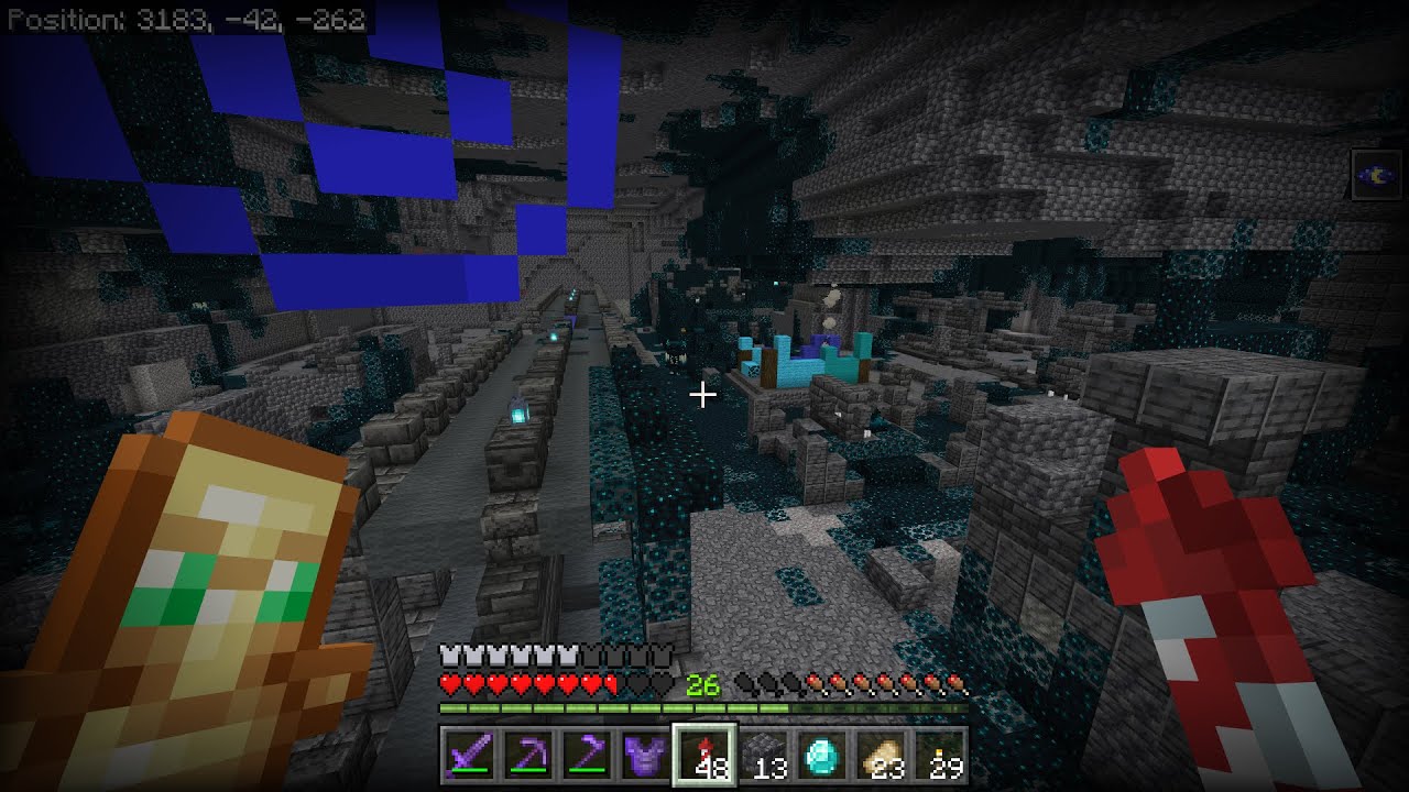 MINECRAFT 1.19 RAIDING A ANCIENT CITY THE EZ WAY! - YouTube