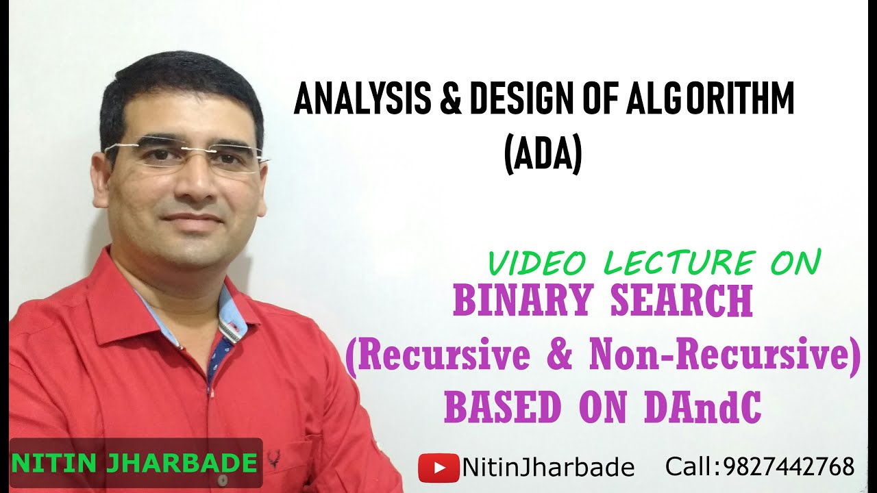 Binary Search Recursive And Non Recursive YouTube Binary Search Recursive And Non Recursive YouTube