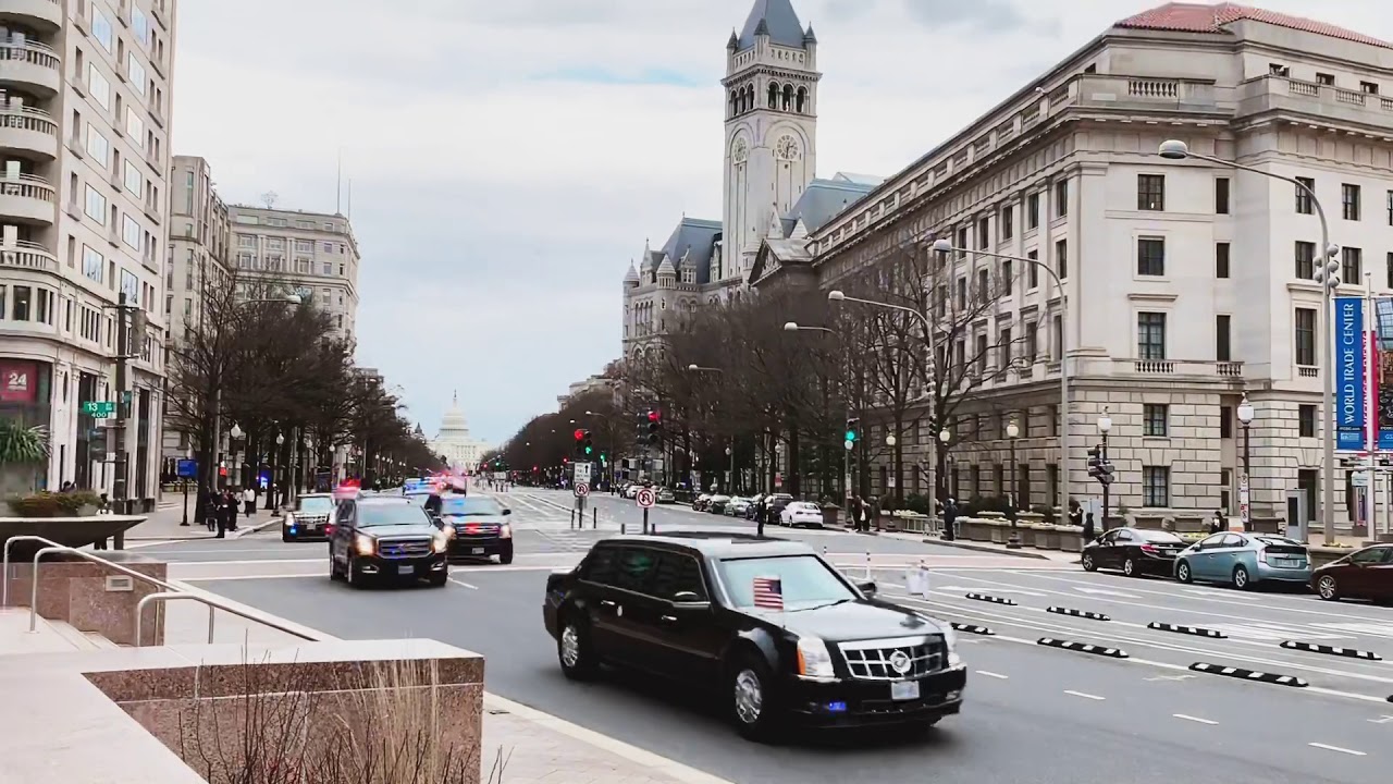 President Donald Trump Motorcade Washington DC - YouTube
