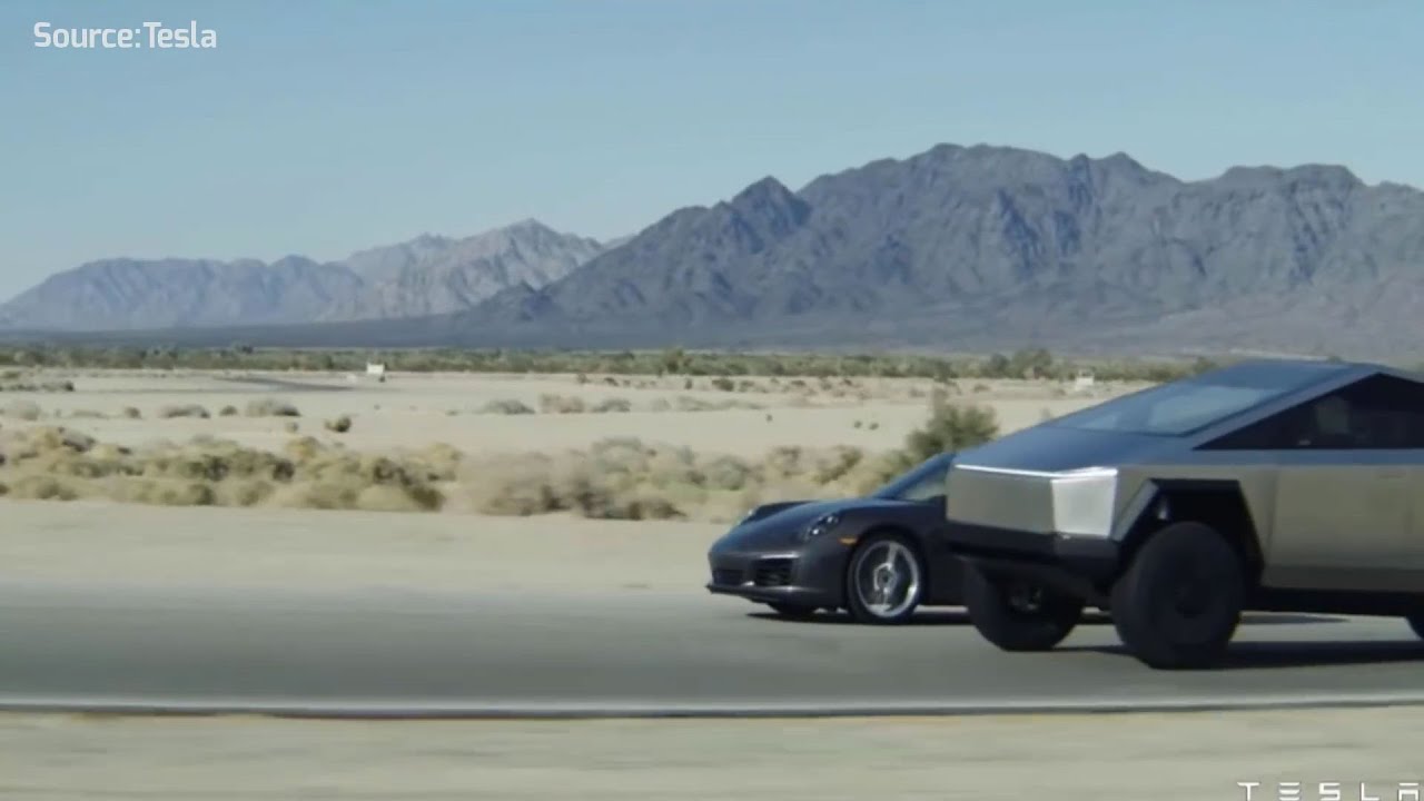 Tesla Cybertruck vs Porsche 911 Drag Race - YouTube