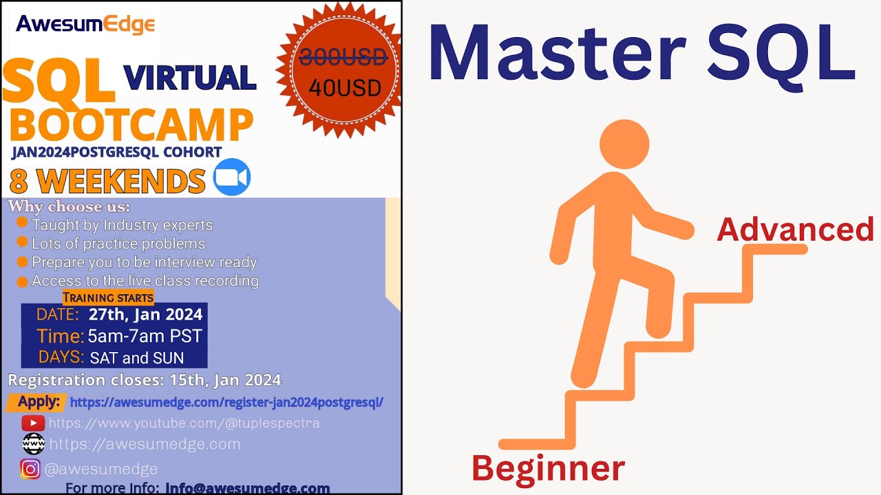 Master SQL | Go from Zero to Hero | SQL Live Class BootCamp - YouTube