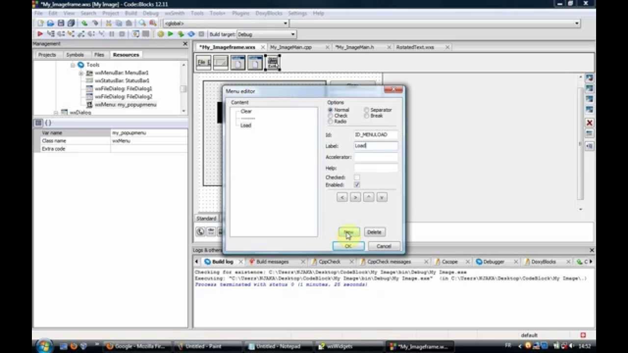 PART 3: C++ GUI - Creating a popup menu with wxWidgets and CodeBlocls ...