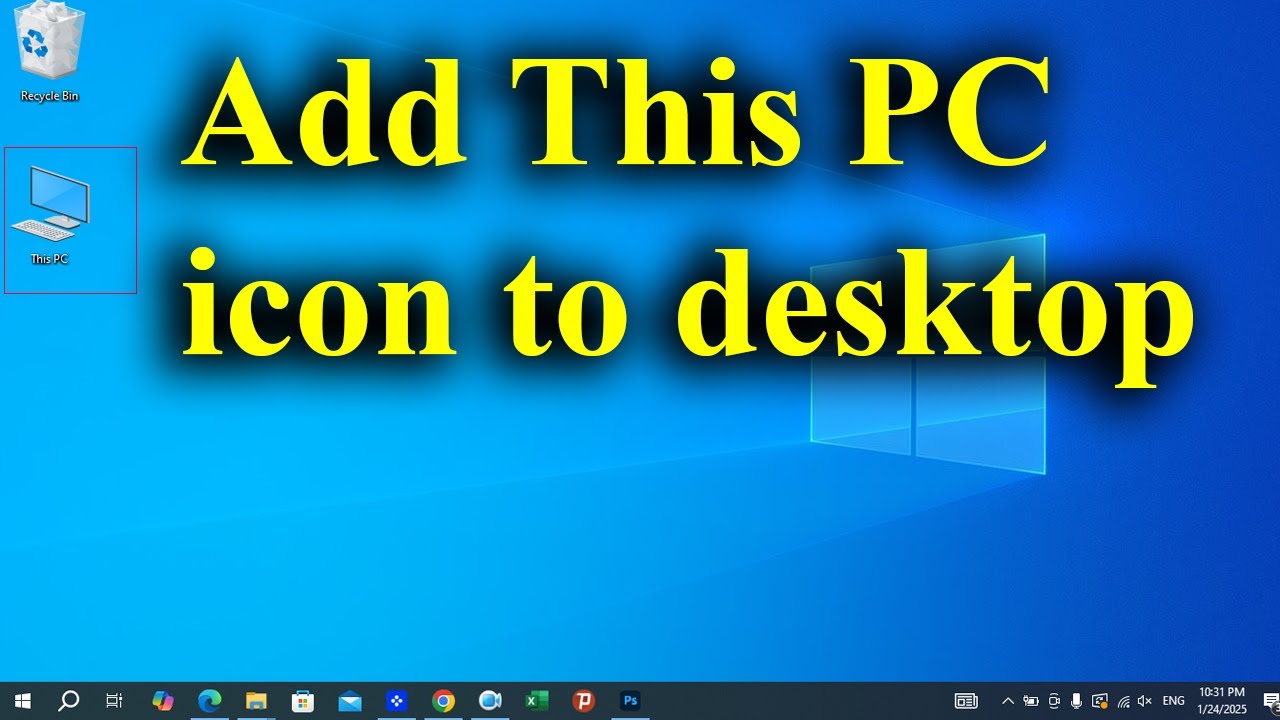 How to add This PC icon to your desktop on Windows 10 / 11 - YouTube