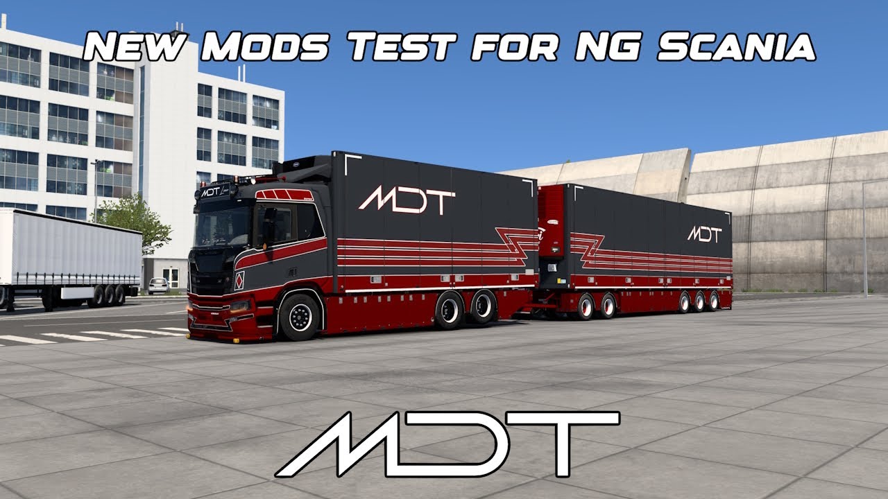 ETS2 | MDT | New mods test for Scania NG + Ekeri tandem chassis custom ...
