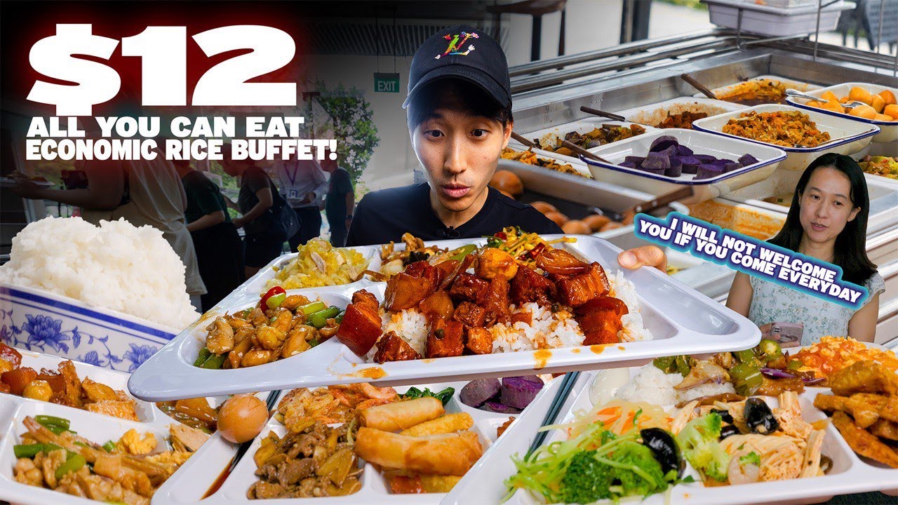 $12 All You Can Eat Economic Rice Buffet Destroyed! | Most Affordable ...
