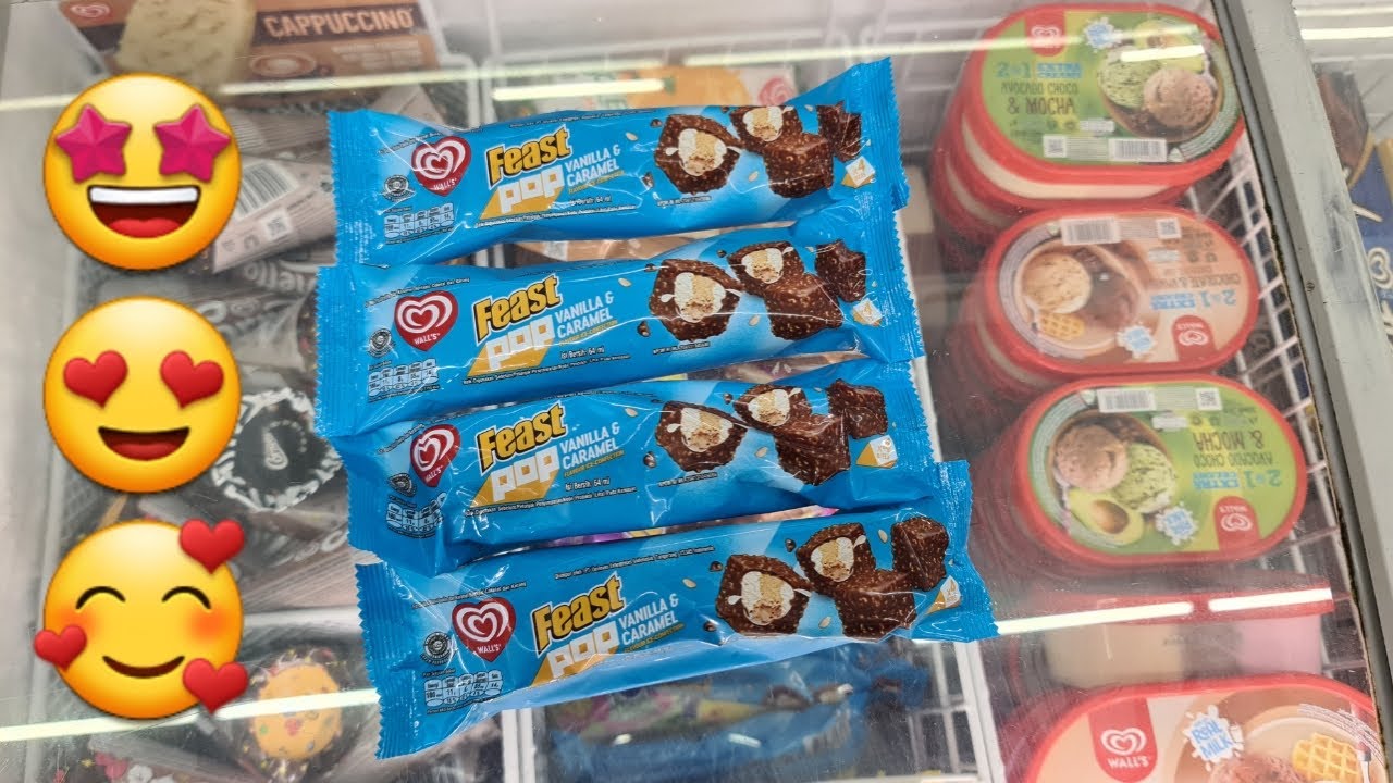 Hunting Es Krim Viral Feast Pop Vanilla Caramel 🤩 wah beli banyak nih 😍 ...