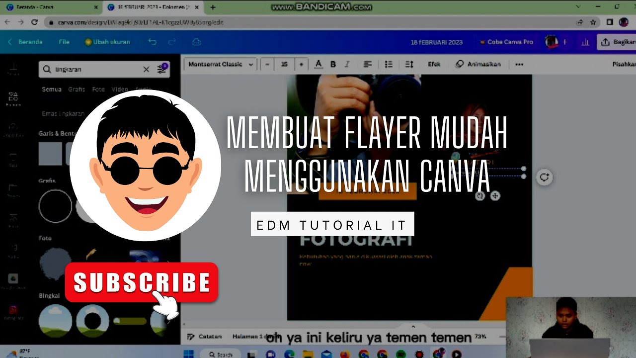 CARA MUDAH MEMBUAT FLAYER DI CANVA - YouTube