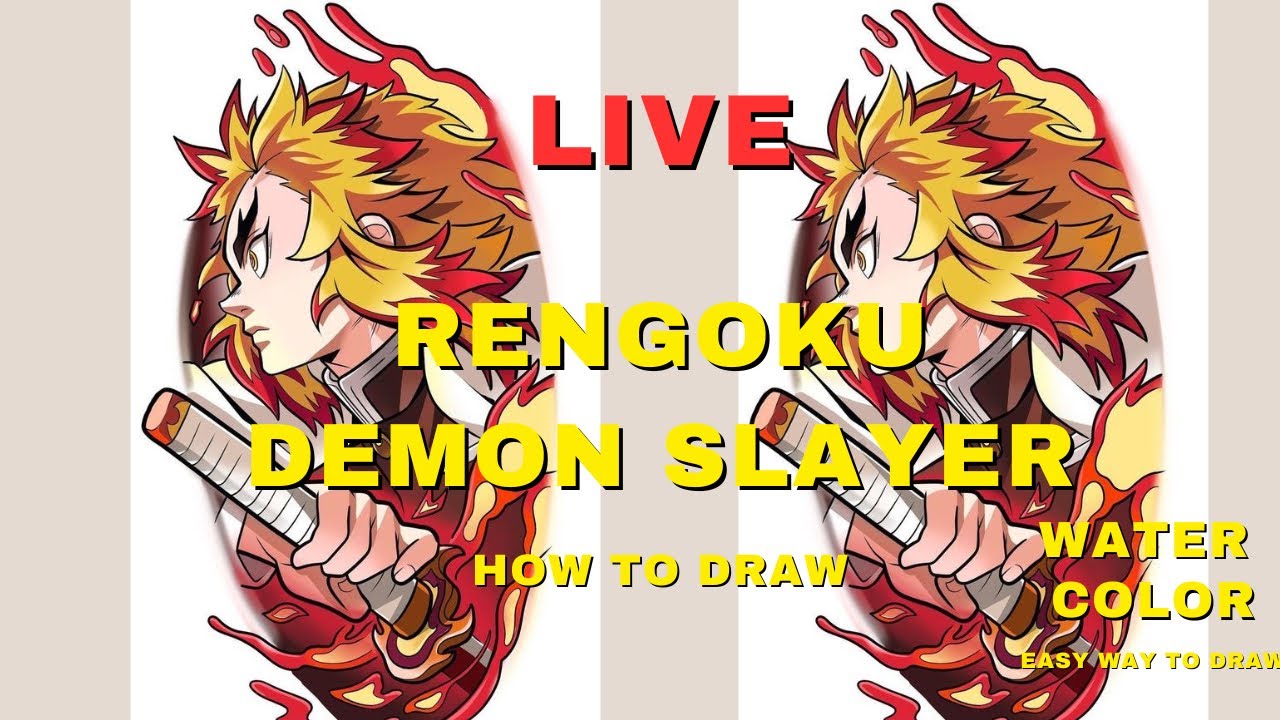 How to Draw Rengoku (injured)from Demon Slayer in different art styles ...
