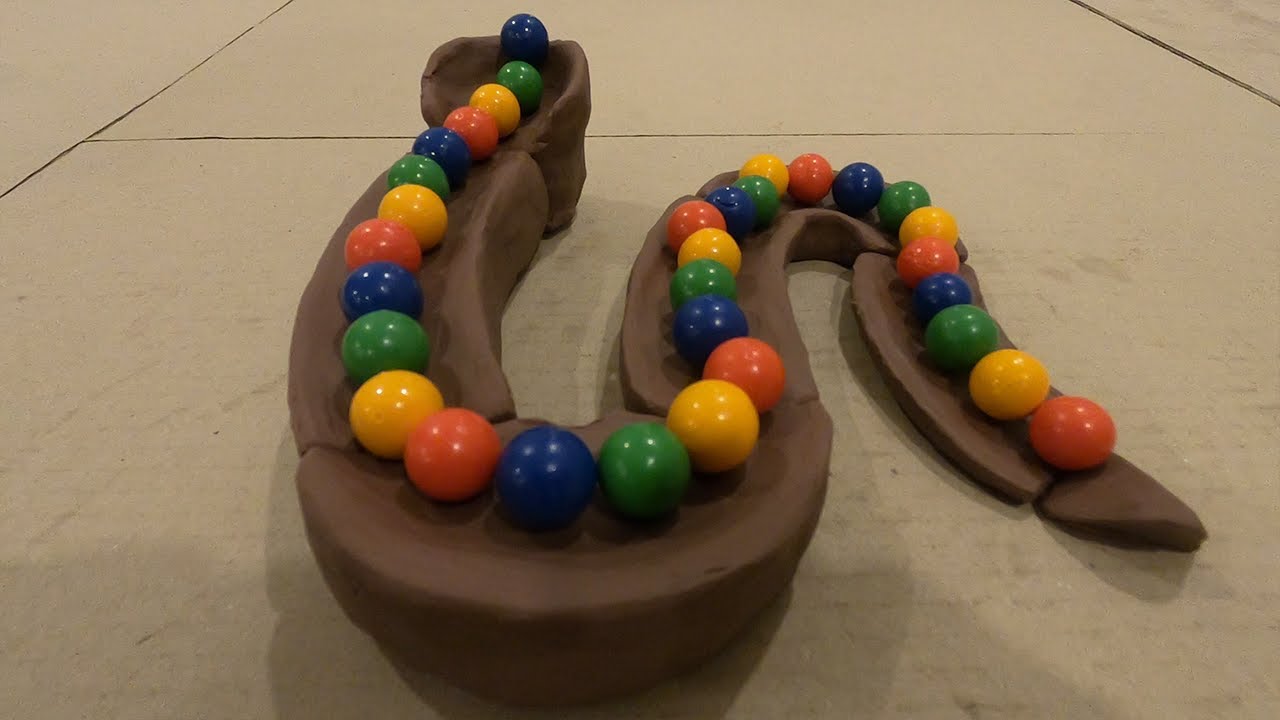 Marble Run ☆ Clay Track (Duck) + Colorful Marbles - YouTube