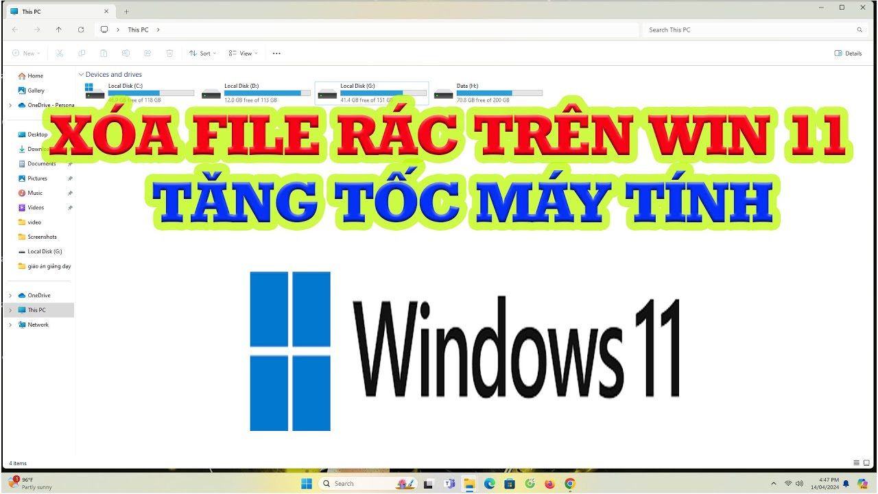 Cách xóa file rác trên máy tính Win 11- Giúp tăng tốc độ máy tính - YouTube