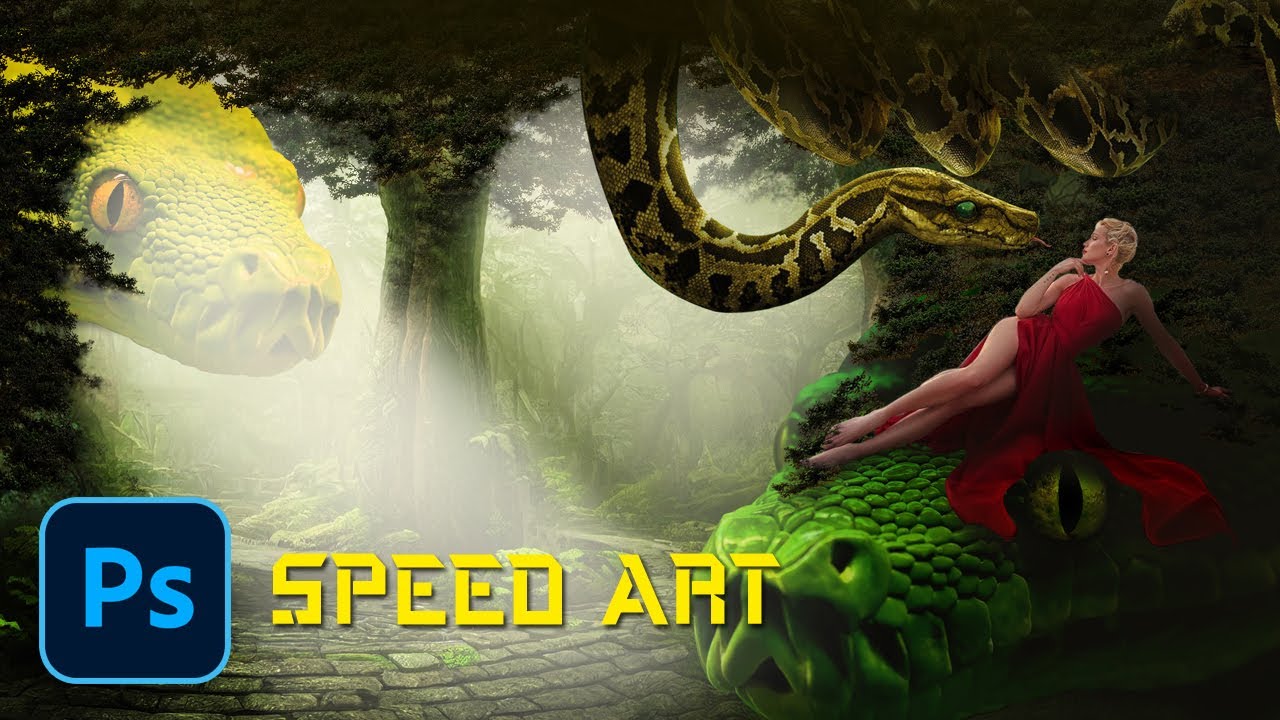 Giant snake fantasy wallpaper - Adobe Photoshop Manipulation Tutorial ...