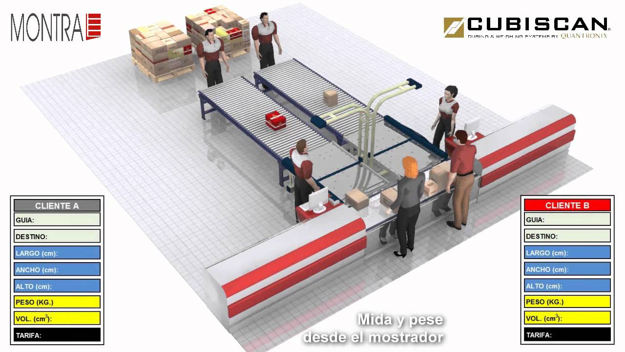 CubiScan 150 Solución video de animación Mida y Pese desde el mostrador ...