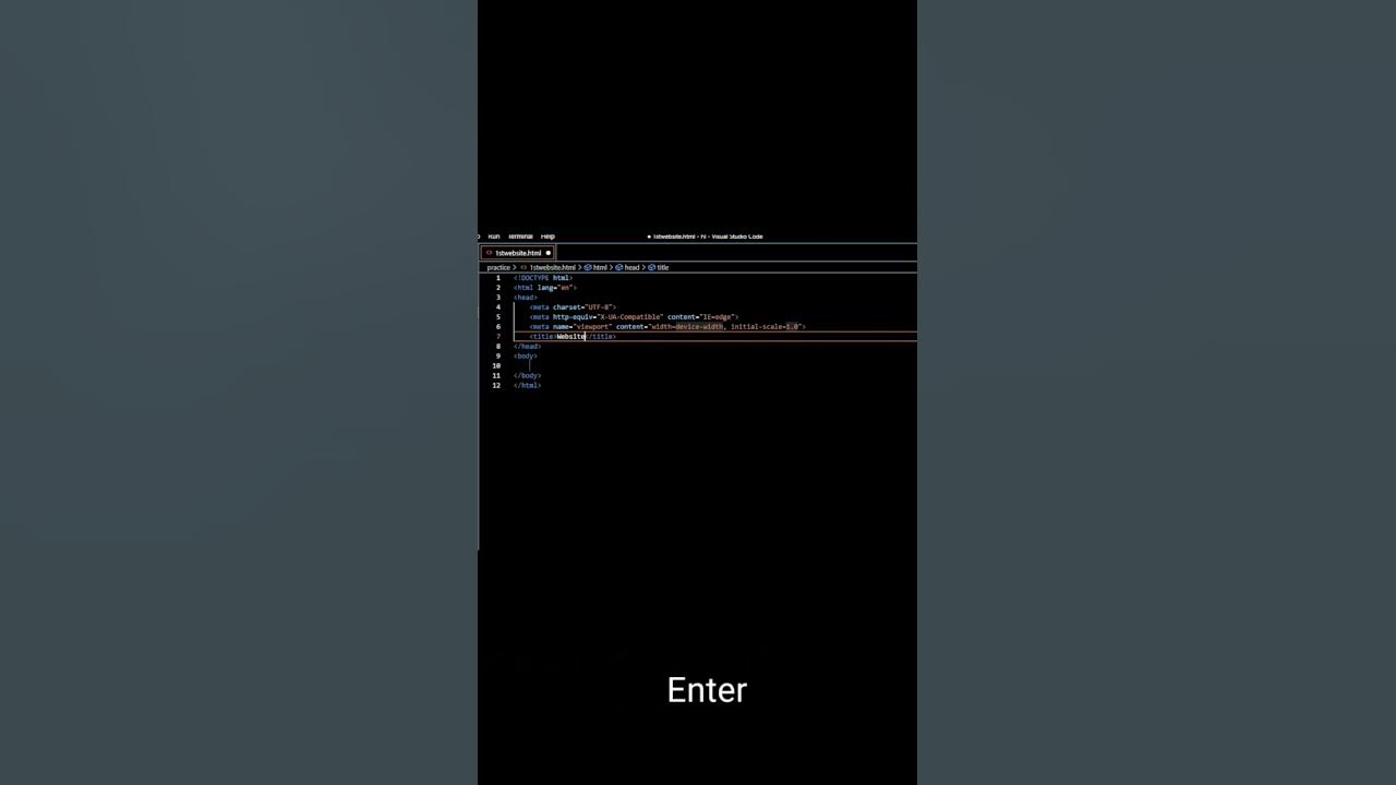 How To Create Your First Website Education Html Htmltutorial Coding Vscode Website Youtube