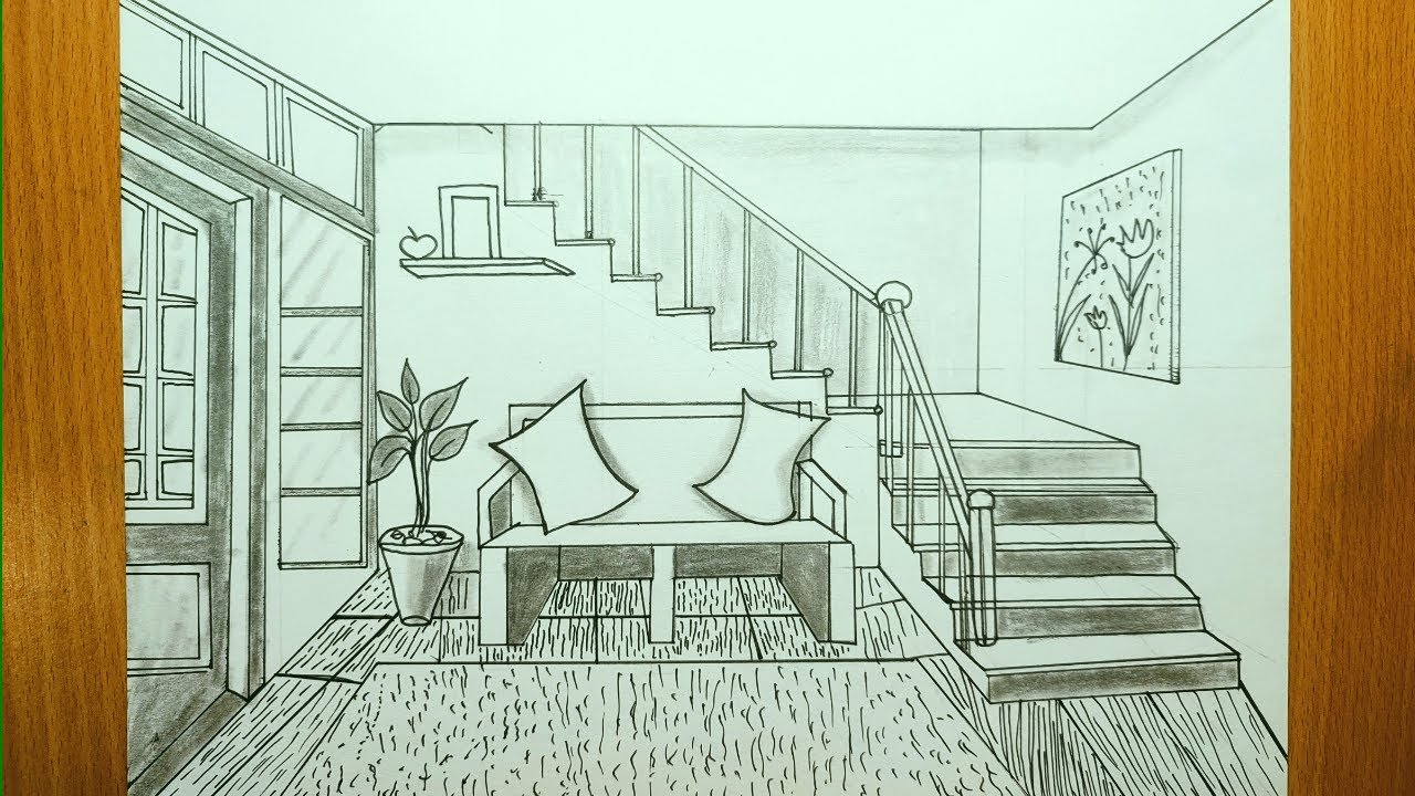 A Beautiful House Drawing Tutorial For Beginners | How To Draw A House ...