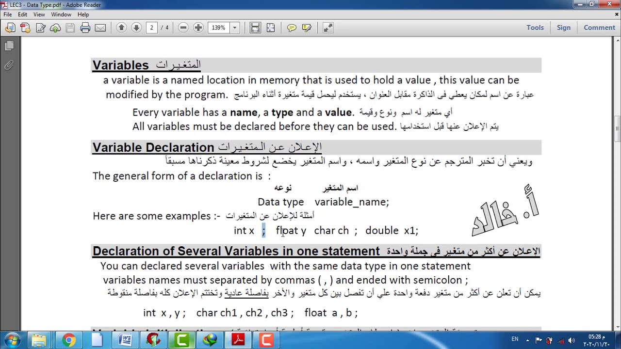 C 04 DataTypes in C 1 - YouTube