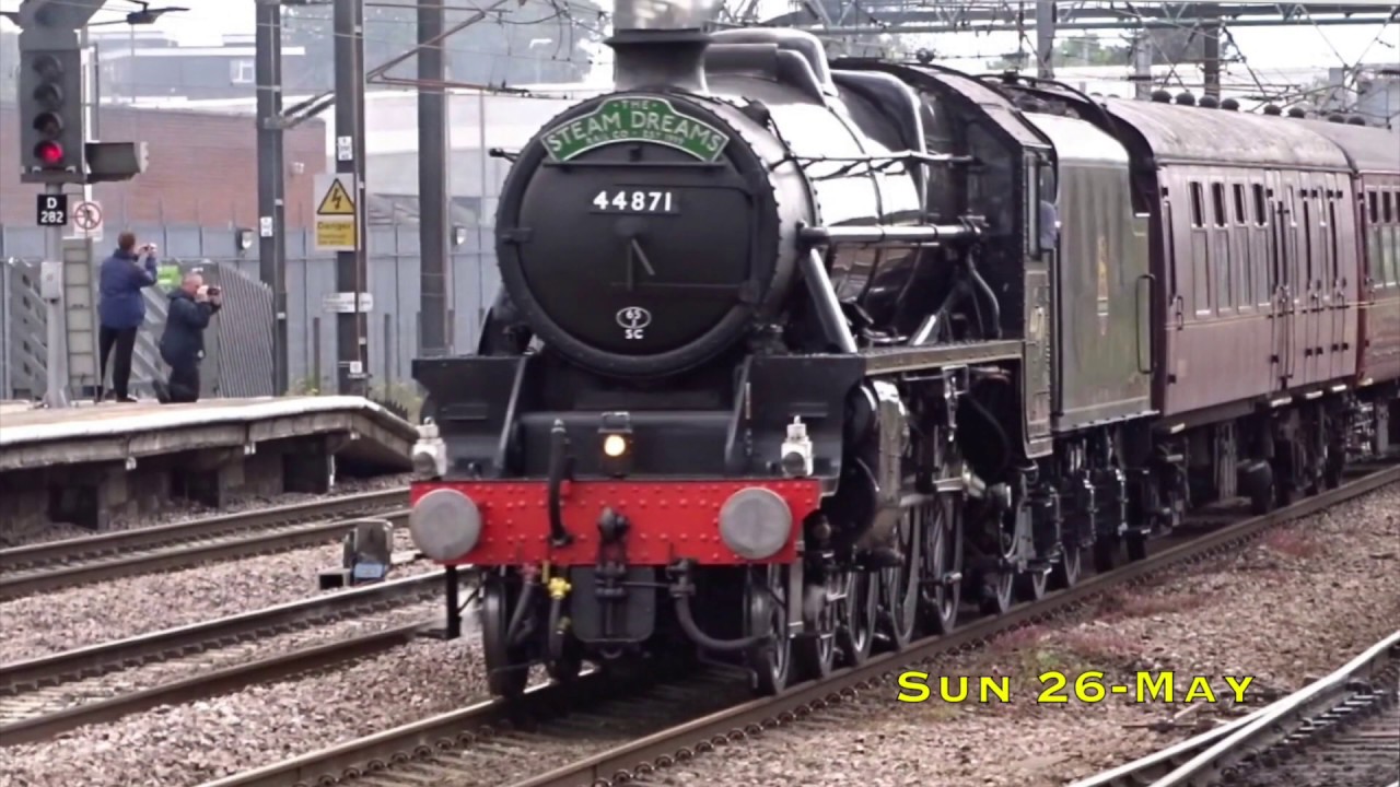 Steam Dreams Excursion Black 5 44871 Doncaster - YouTube