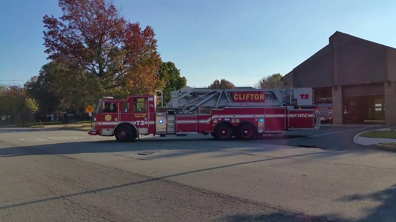 Clifton NJ Fire Department Truck 2 Responding - YouTube