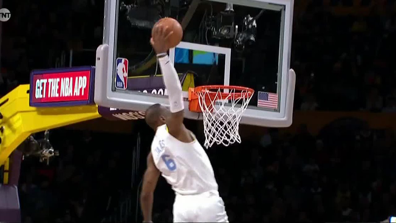 LEBRON JAMES ONE-HAND POWER JAM 💥 - YouTube