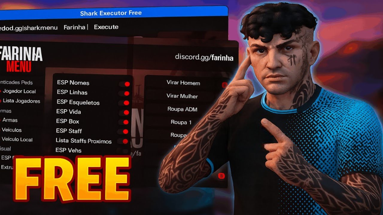 NOVO HACK FREE FIVEM 2025! | SHARK + FARINHA MENU GRÁTIS 🔥🔥 - YouTube