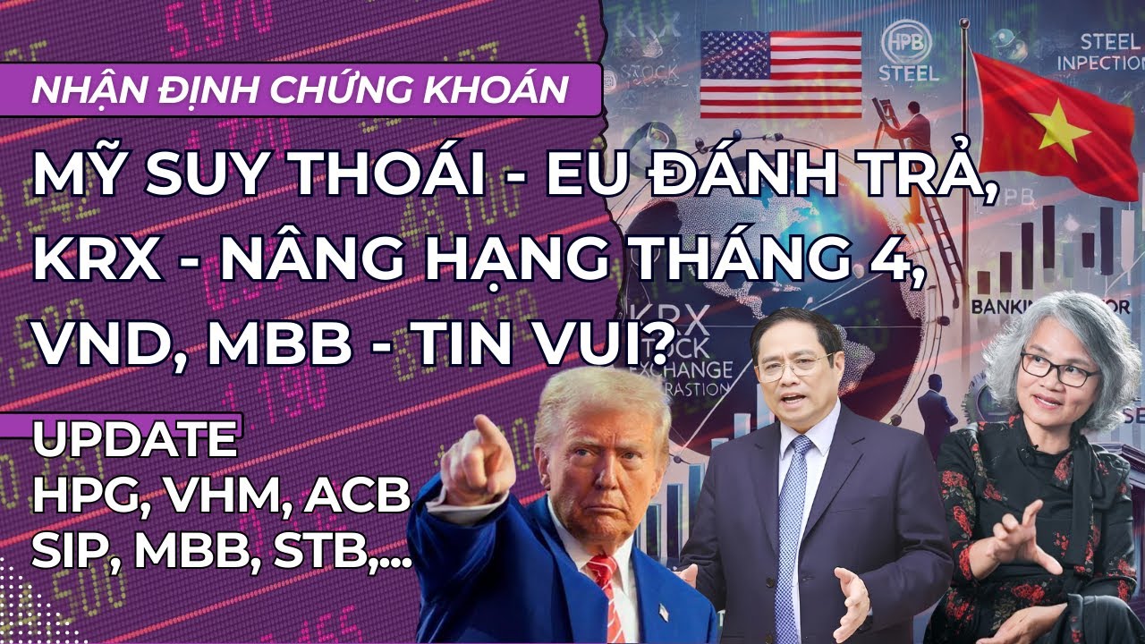Mỹ suy thoái, KRX vận hành, nâng hạng CK, bank bị thanh tra, HPG tăng giá HRC?|Nhận định chứng ...