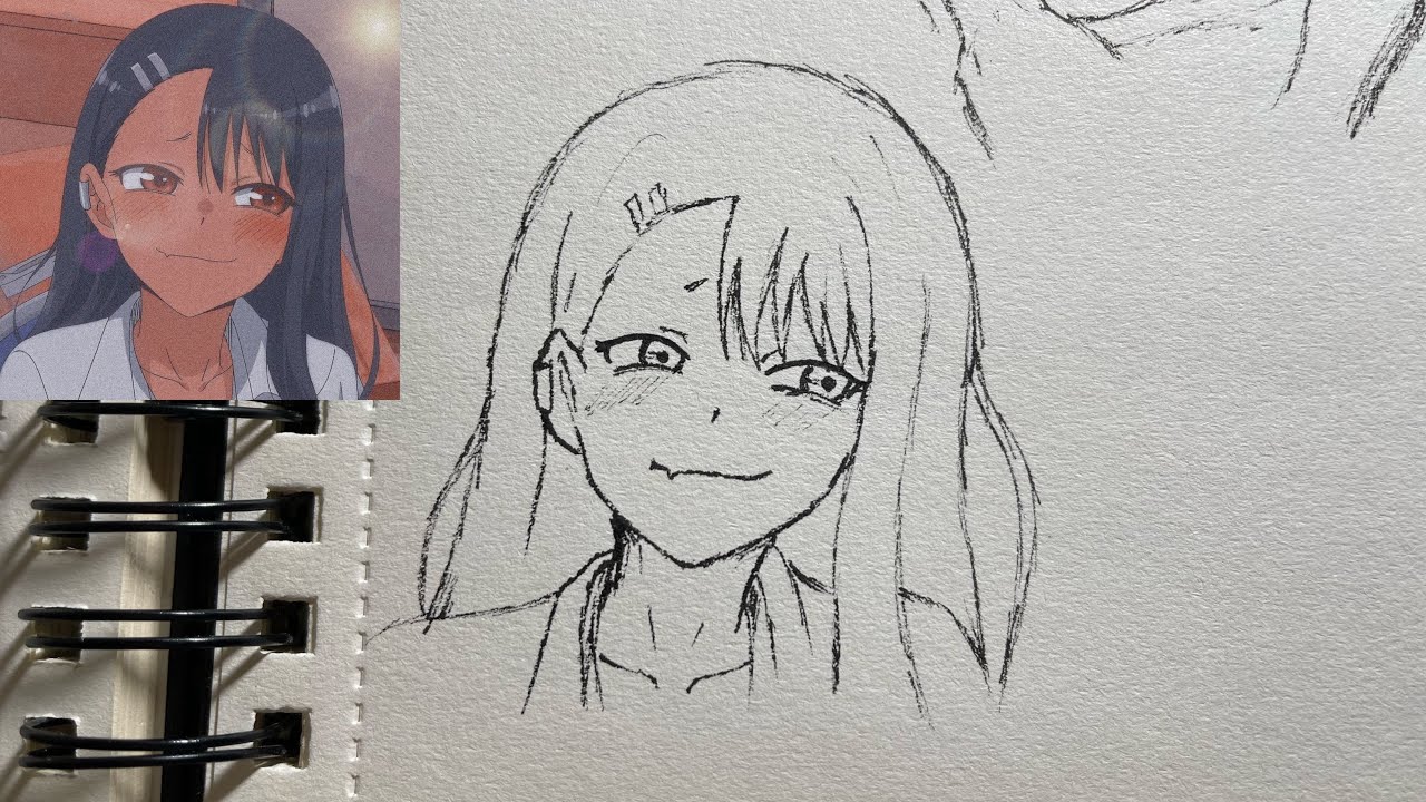Drawing anime girl | How to draw Nagatoro in 5 minutes step by step ...
