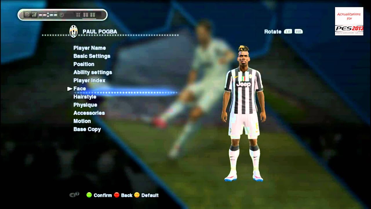 PES 2013 - Paul Pogba new hair and face - YouTube