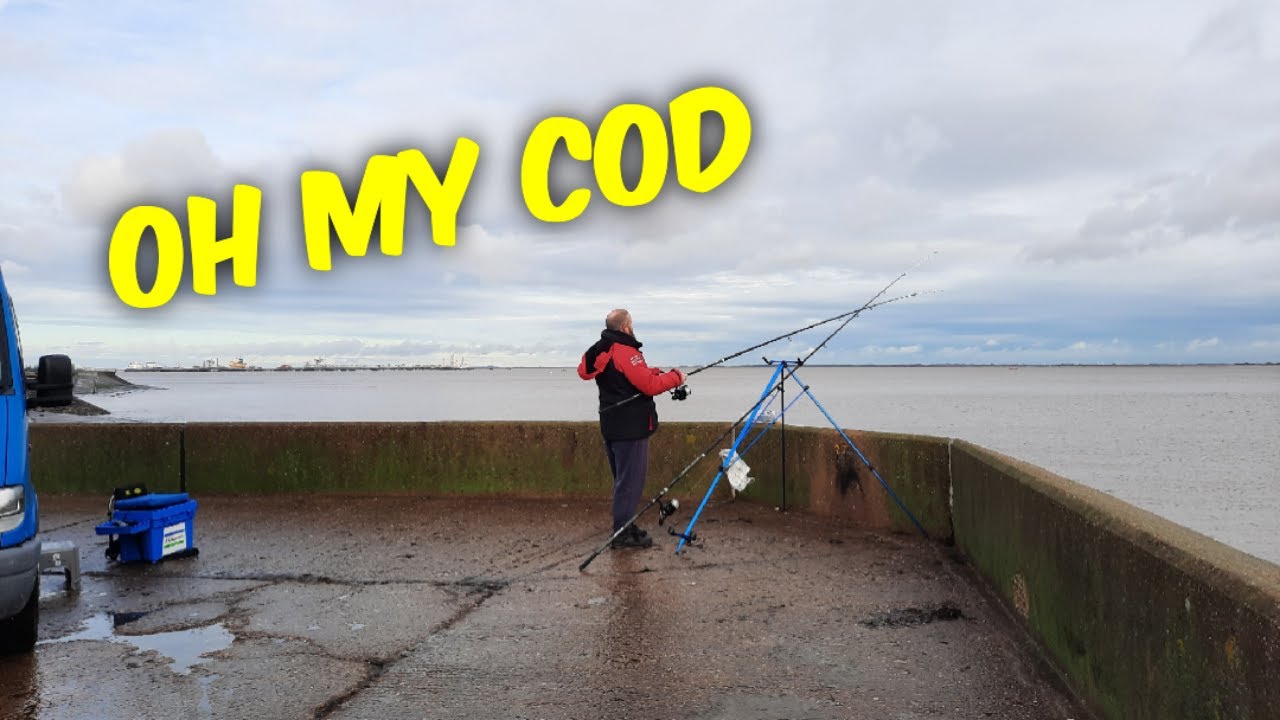Sea Fishing UK Humber Wall Catching Cod - YouTube