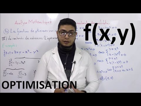 Les extremums d'une fonctions à 2 variables (l'Optimisation) - YouTube