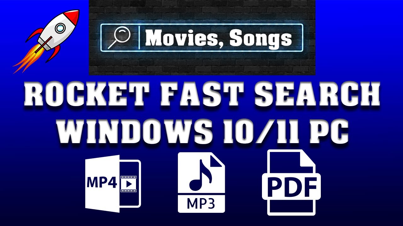 How to Search Files Super Fast in a PC - YouTube