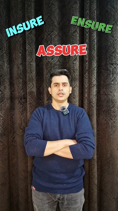Insure vs Ensure vs Assure 🛡️ Difference in English Grammar #english - YouTube