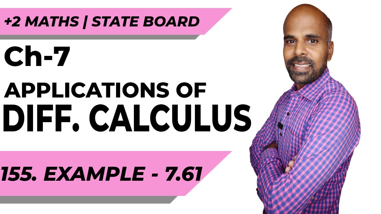 Class 12 | example 7.61 | Applications of Diff. Calculus | Class 12 ...