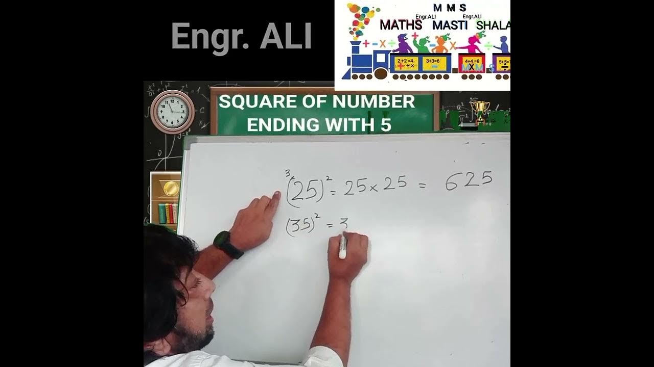MATHS SQUARE NUMBER ENDING WITH 5 - YouTube