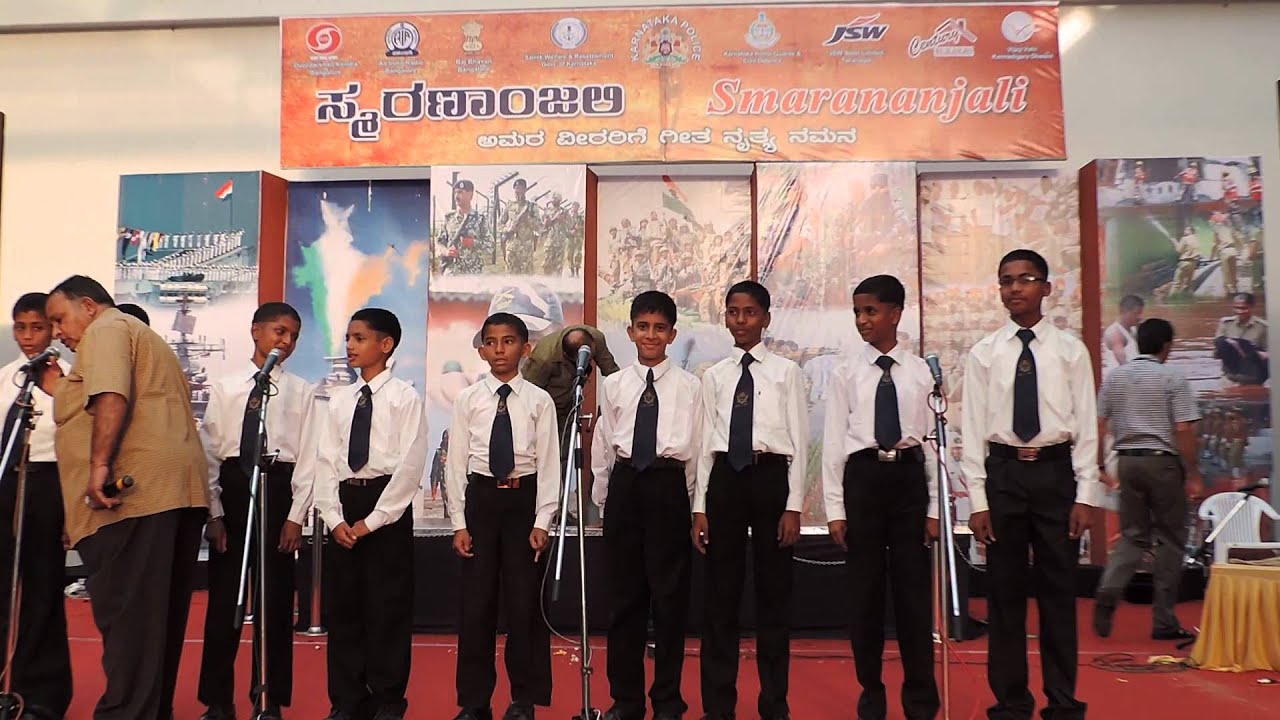 Sainik School Bijapur Smarananjali at Raj Bhavan, practice session 3 ...