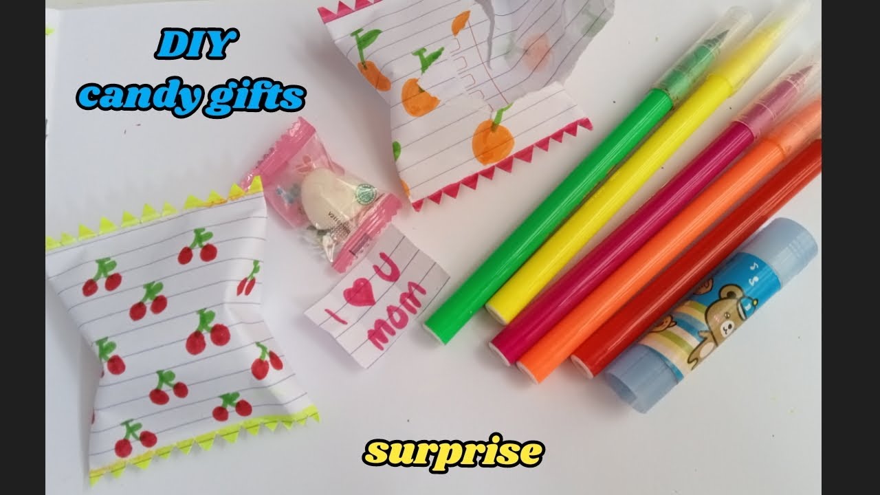 DIY HADIAH BENTUK SNACK DARI KERTAS /// cantik dan imut.!! - YouTube