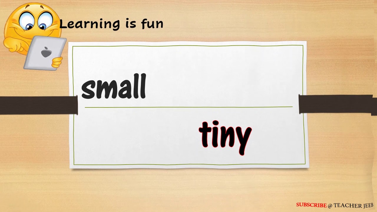 SYNONYMS with Activity| Learning ENGLISH is fun - YouTube