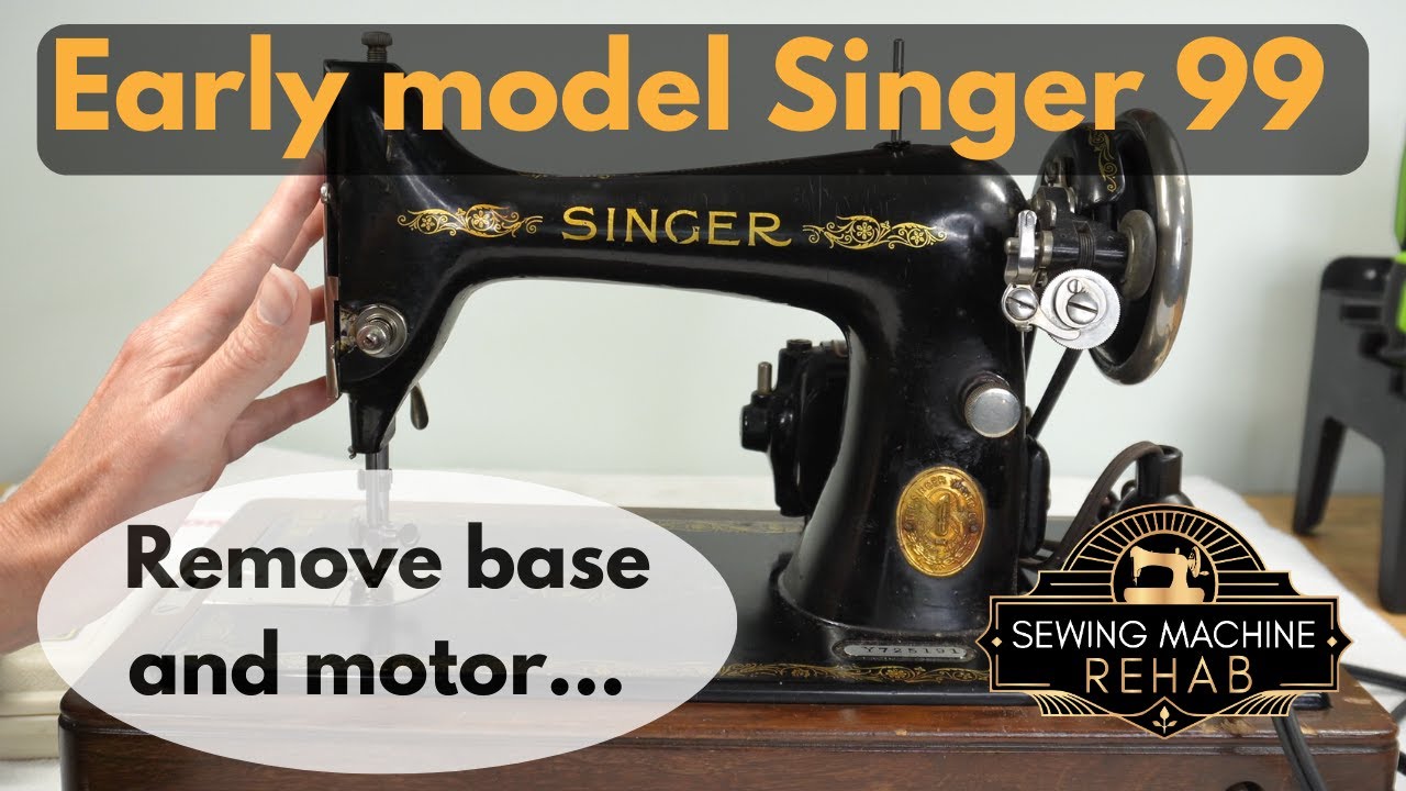 How to Remove the Motor From an Early Model Singer 99 Sewing Machine ...
