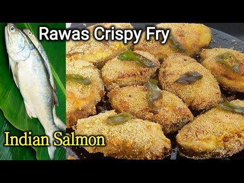 Fish Fry Recipe | Indian Salmon Fry Recipe | Rawas fry recipe| crispy ...