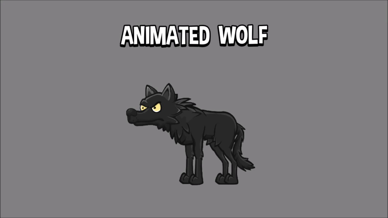 Animated wolf 2d game sprite - YouTube