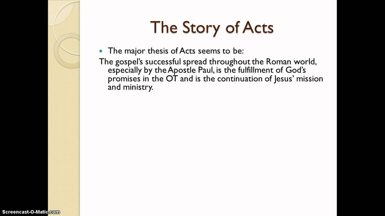 Background of Acts of the Apostles - YouTube